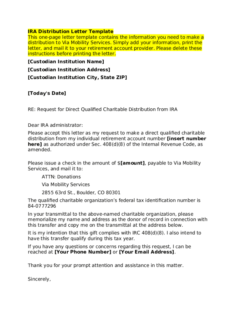 IRA-Distribution-Letter-Template docx: Fill out & sign online | DocHub