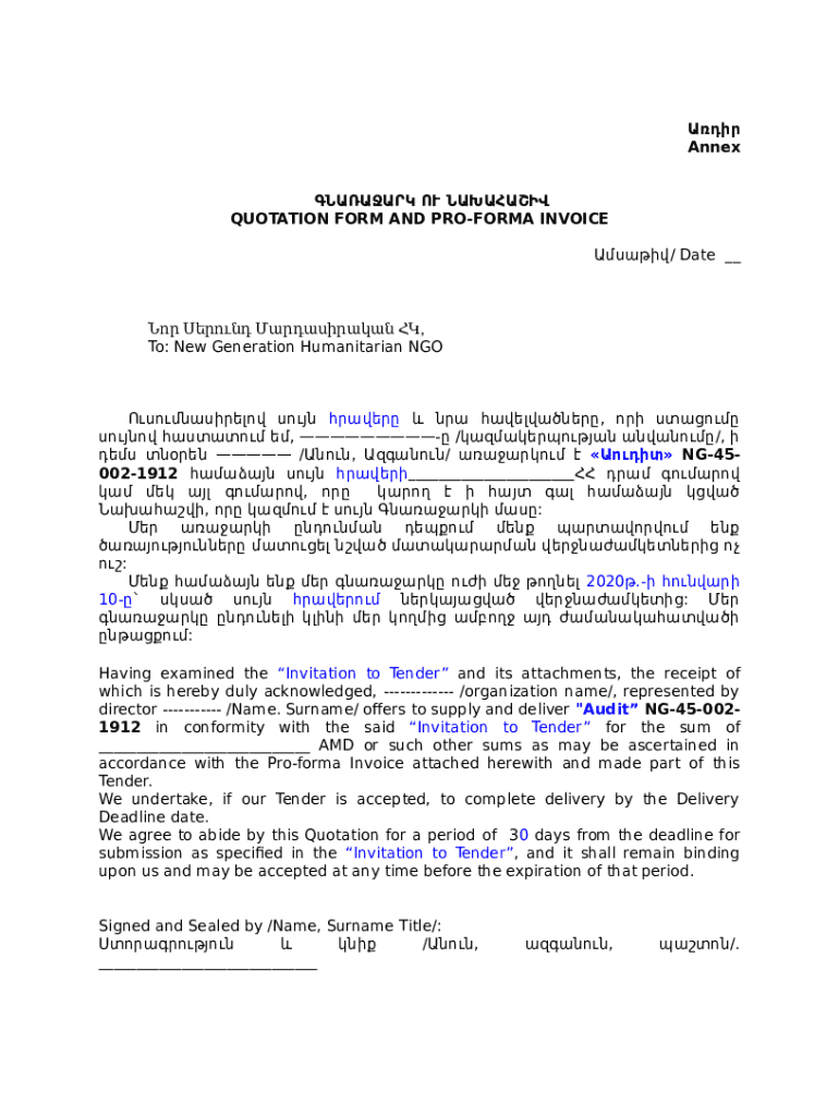 Request for Proa Invoice Doc Template | pdfFiller