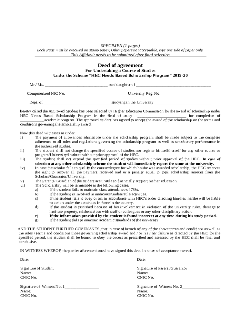 Deed Agreement Doc Template | pdfFiller