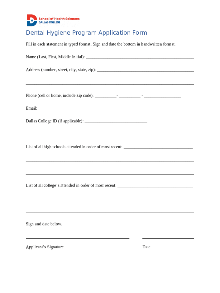 dental hygiene application s 23-24.docx Doc Template | pdfFiller