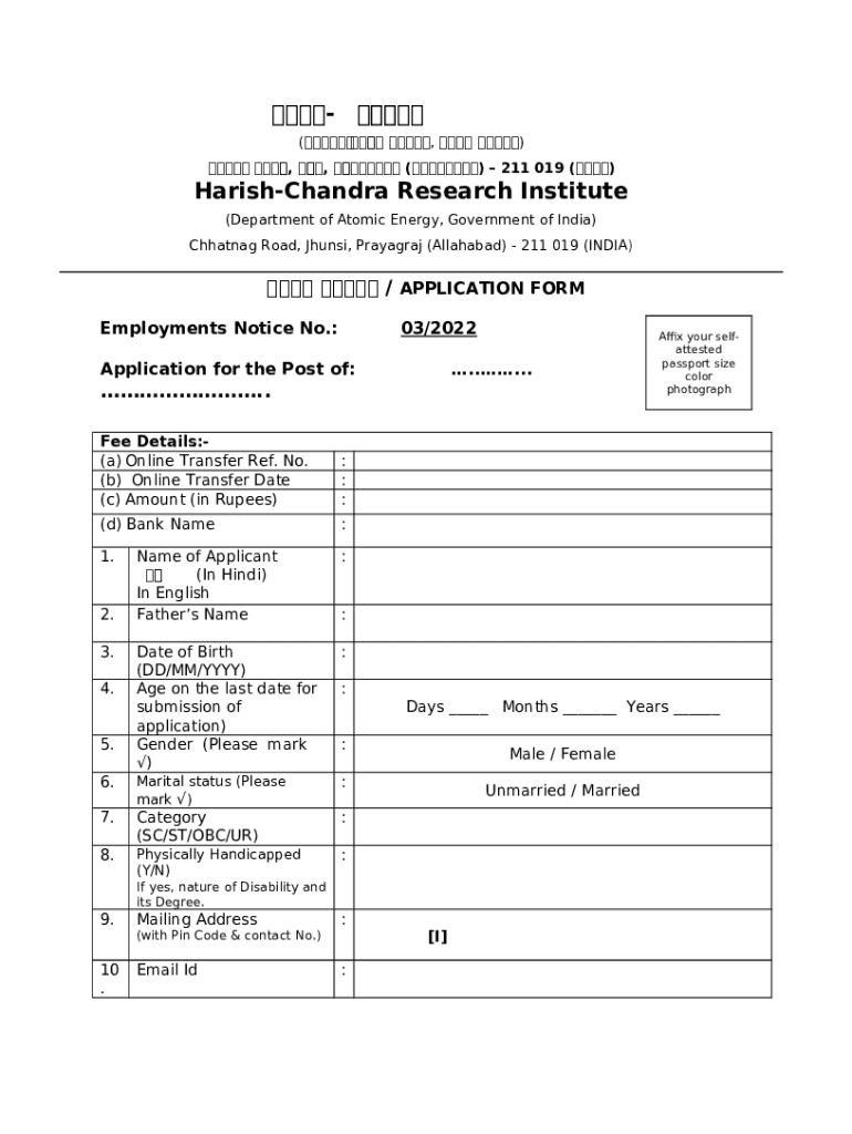 Online HARISHCHANDRA RESEARCH ... Doc Template | pdfFiller
