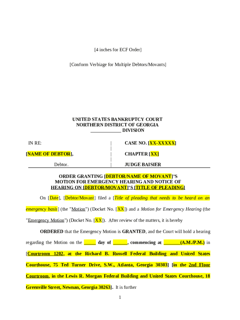 CASE NO. XX-XXXXX-PMB : NAME OF DEBTOR Doc Template | pdfFiller