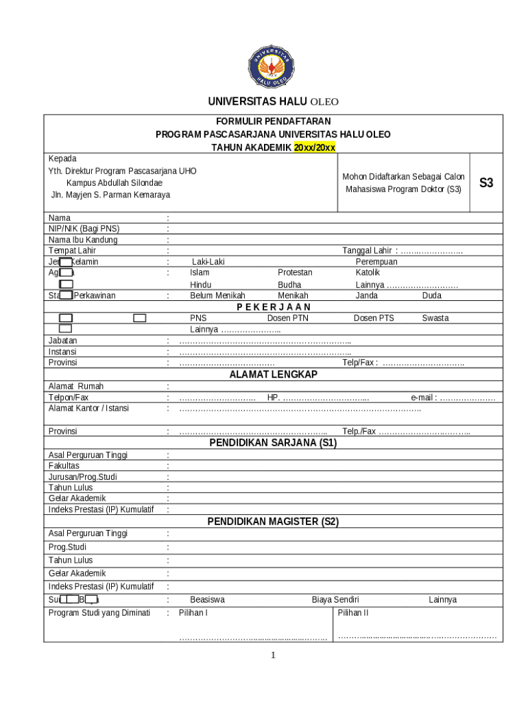 Universitas Halu Oleo dan Universitas Cenderawasih ... Doc Template | pdfFiller