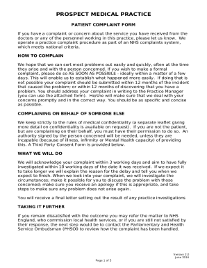 Patient complaints: the written response Doc Template | pdfFiller