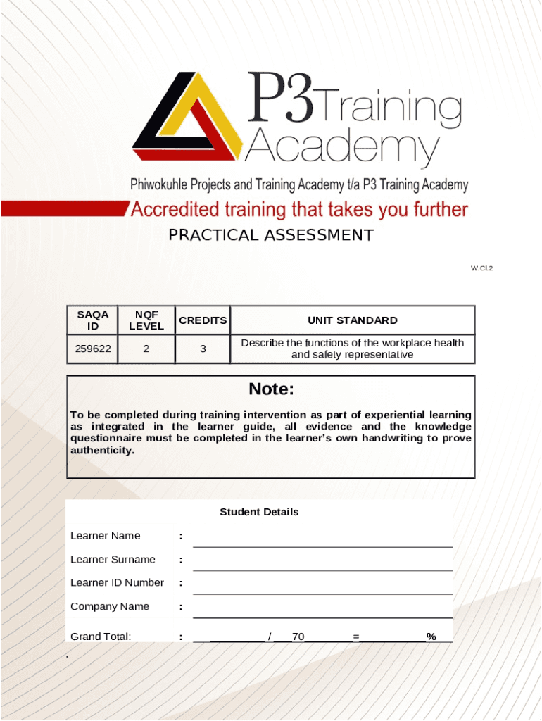 Skills Programme: SHE Rep and Inspection (SHE Inspector) Doc Template ...