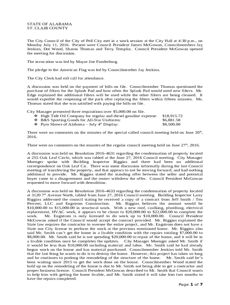 ST. CLAIR COUNTY, ALABAMA MULTI-HAZARD ... Doc Template | pdfFiller