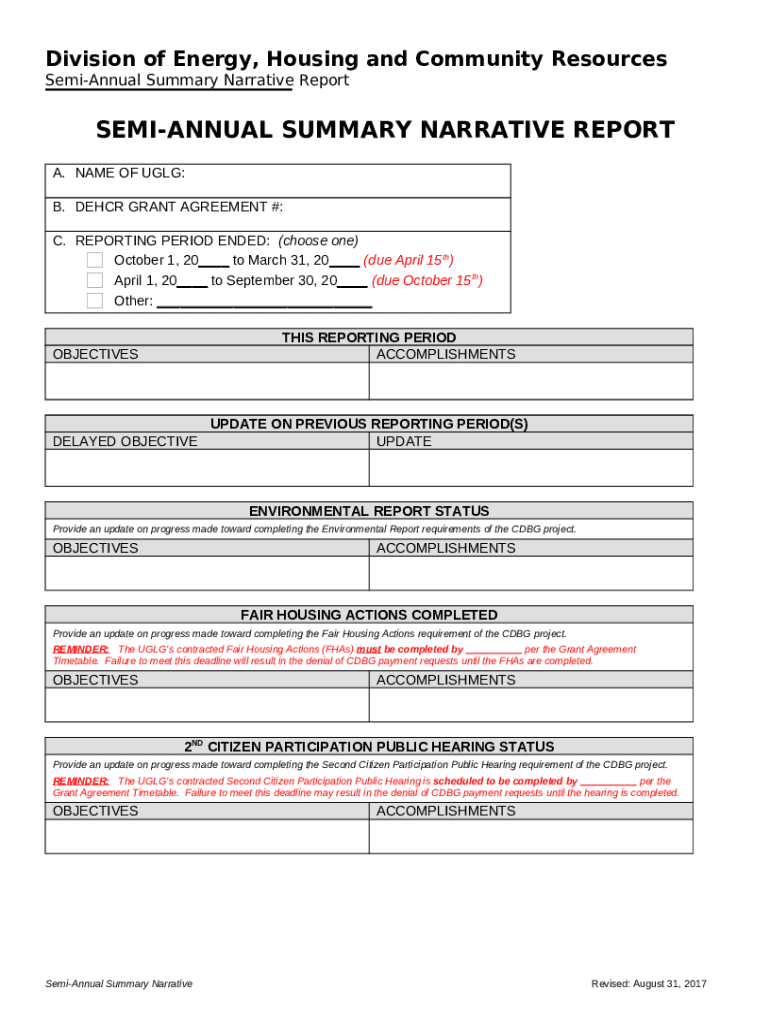 semi-annual summary narrative report - WI-DOA - Wisconsin.gov Doc ...