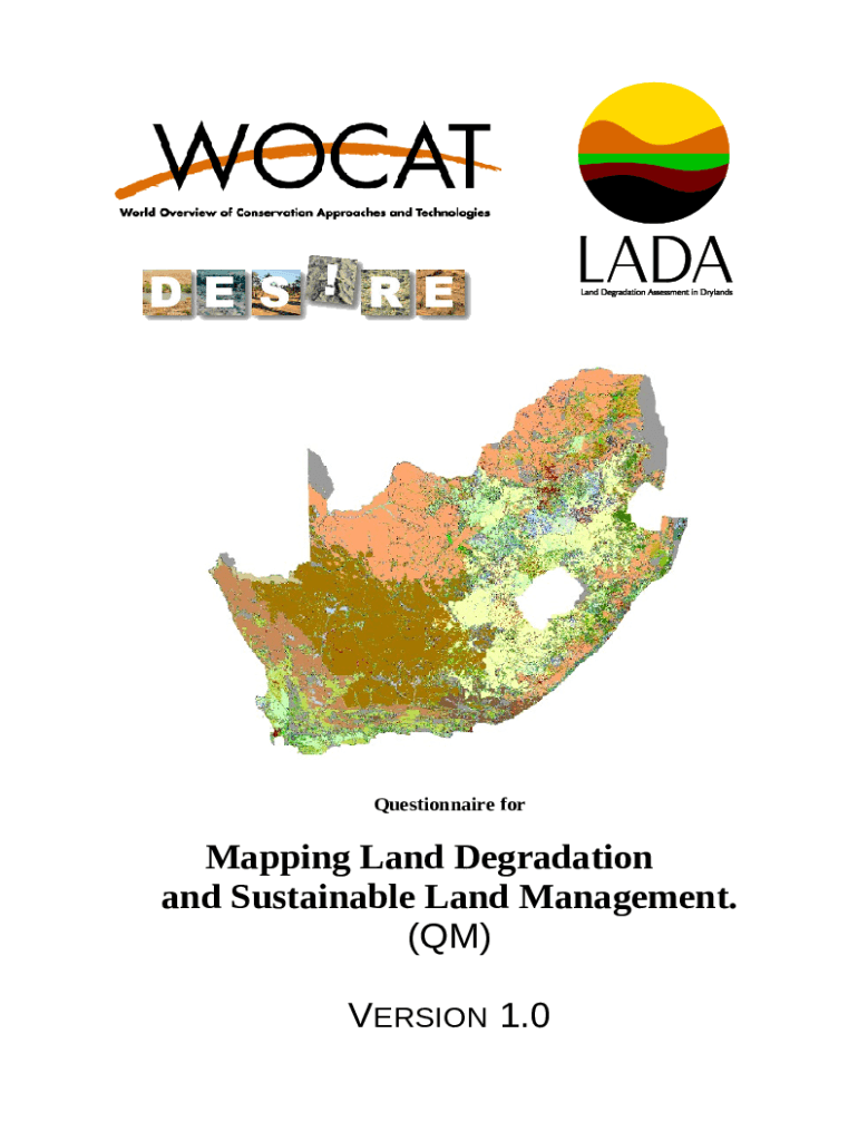 Questionnaire for Mapping Land Degradation and ... Doc Template | pdfFiller