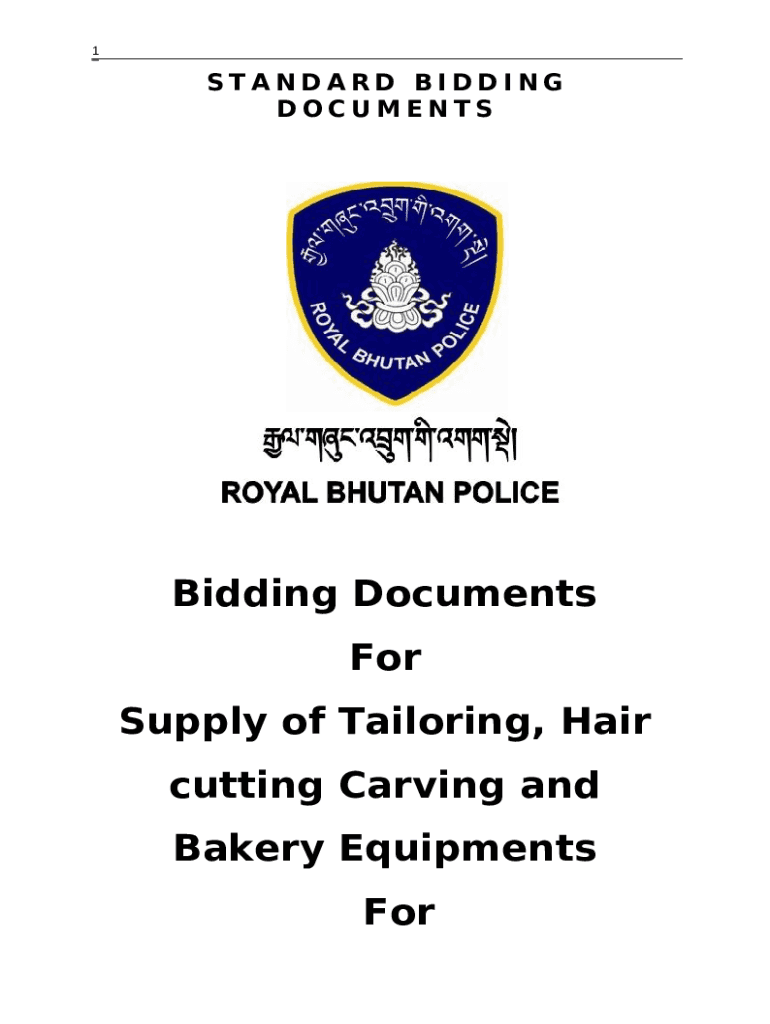 Section II. Bid Data Sheet Doc Template | pdfFiller