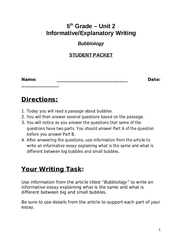 MAP Grade-Level Assessment ELA Grade 4 Writing Samples ... Doc Template ...