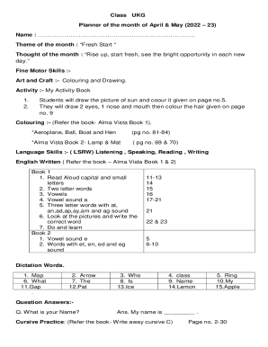 Fillable Online UKG- Academic Calendar of Events: April-May, JUNE Fax ...