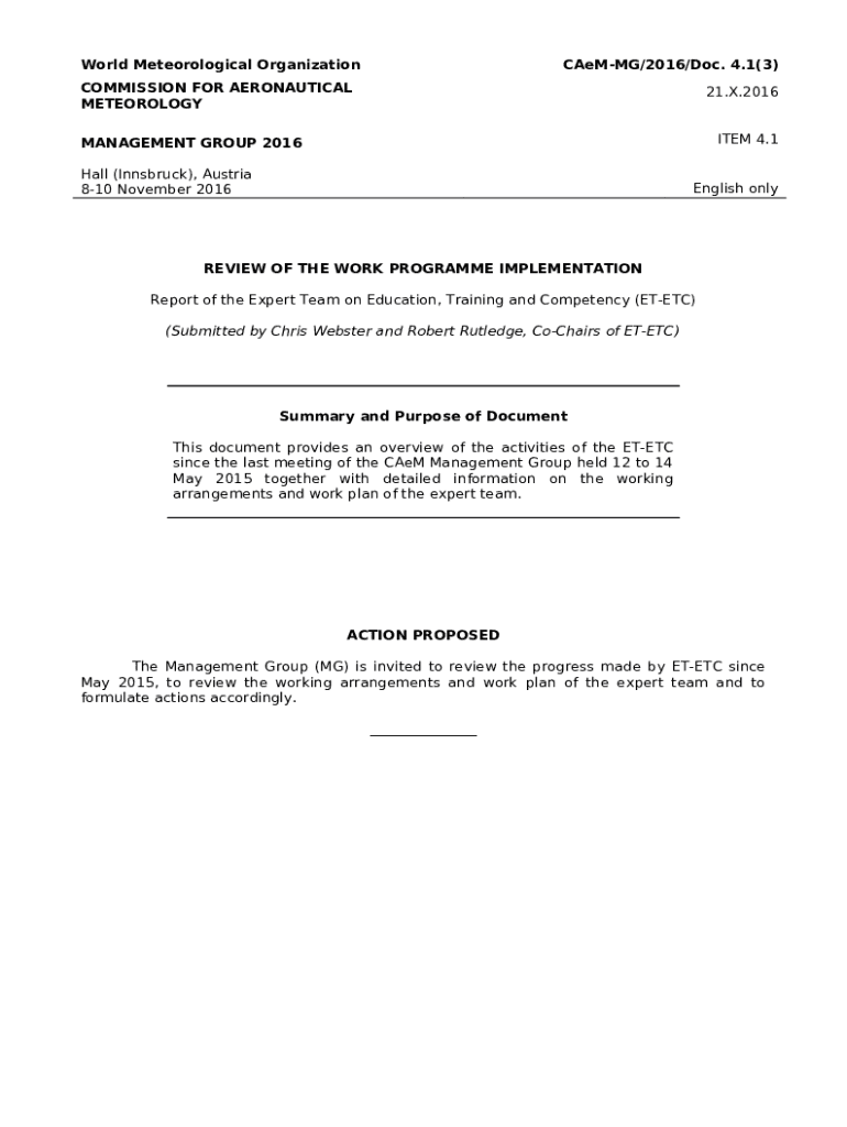 Manual on Codes, Volume I.1 - WMO Library Doc Template | pdfFiller