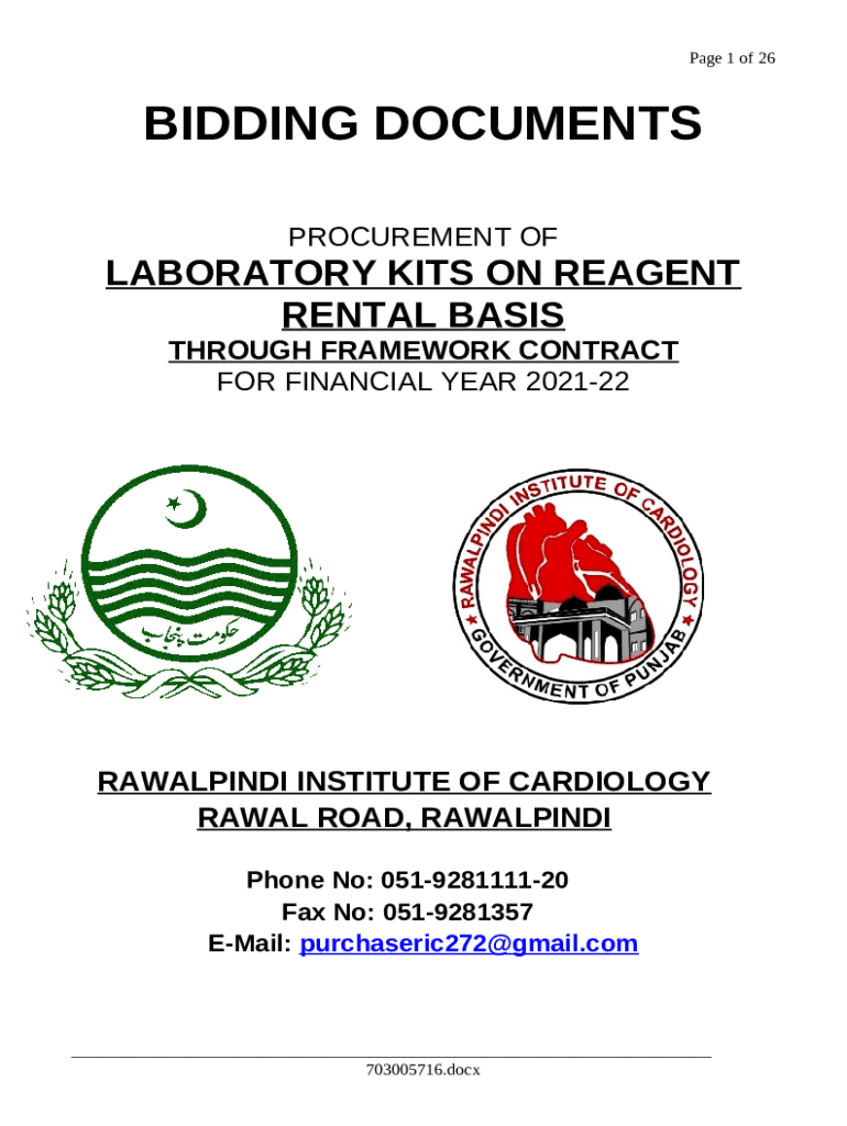 LABORATORY KITS ON REAGENT RENTAL BASIS Doc Template | pdfFiller