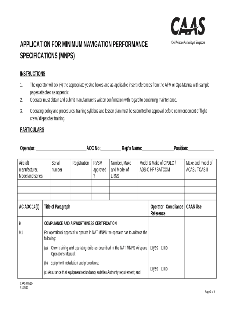 Application For Minimum Navigation Perance Doc Template Pdffiller