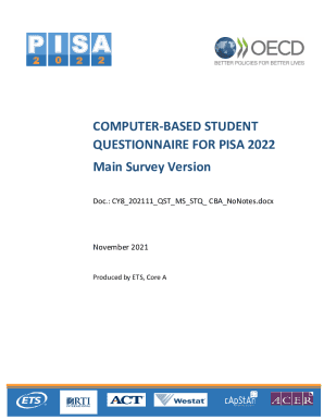 Fillable Online Programme for International Student Assessment (PISA ...