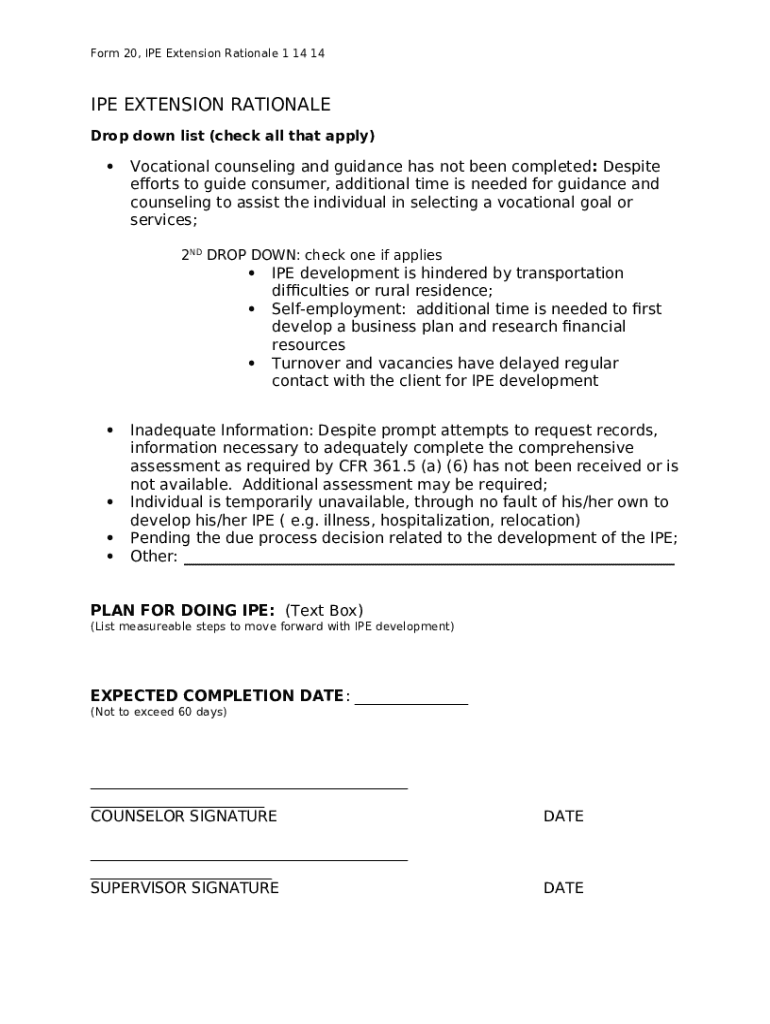 20. IPE Extension Rationale Template - dphhs mt Doc Template | pdfFiller