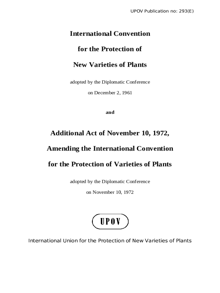1612-UPOV Convention Doc Template | pdfFiller