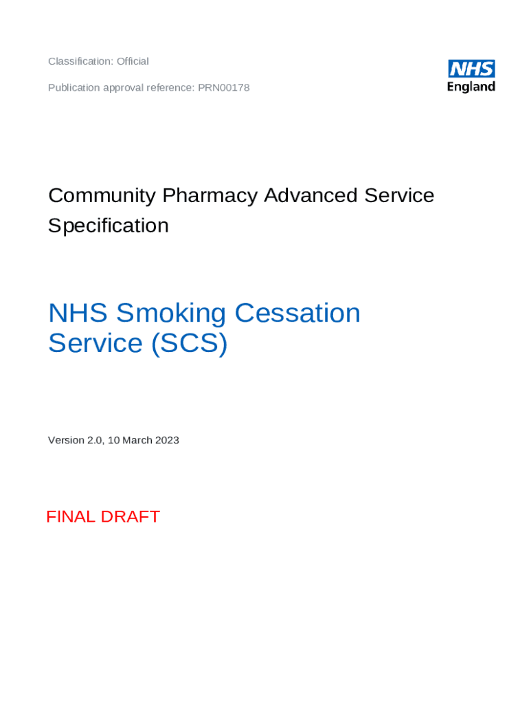 NHS Smoking Cessation Service Specification ( ... Doc Template | pdfFiller