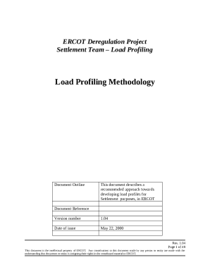 Load Profiling Methodology Doc Template | pdfFiller