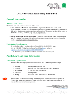 4-H Largemouth Bass State Virtual Fishing Challenge - burnet agrilife ...