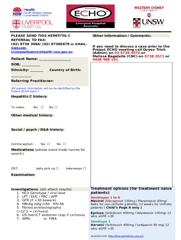 NH Confidential Hepatitis C Provider Reporting Doc Template | pdfFiller