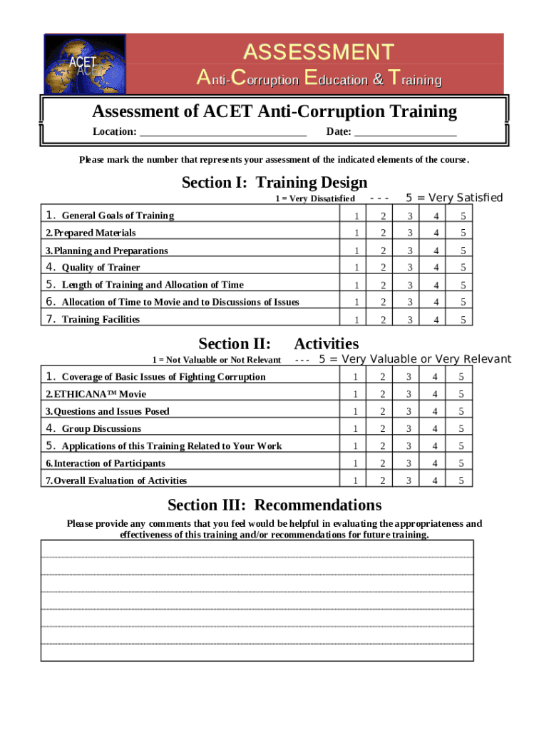 Evidence Review on Anti-Corruption Education for the ... Doc Template ...