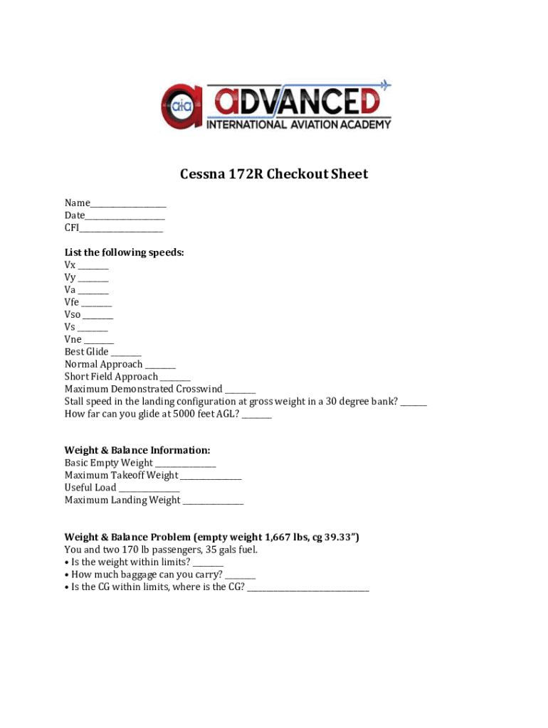 Fillable Online Aviation Cheat Sheet by Bruce Blaney PDF Fax Email ...