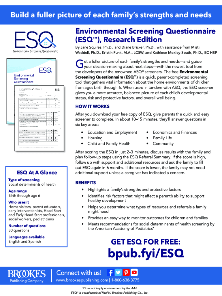 Fillable Online Using the New Environmental Screening Questionnaire ...