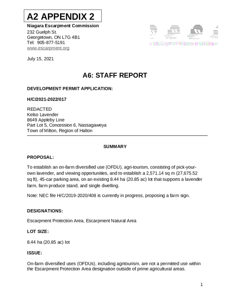 a6: staff report Doc Template | pdfFiller