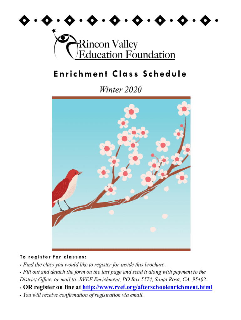 Fillable Online Find the class you would like to register for inside this brochure Fax Email ...