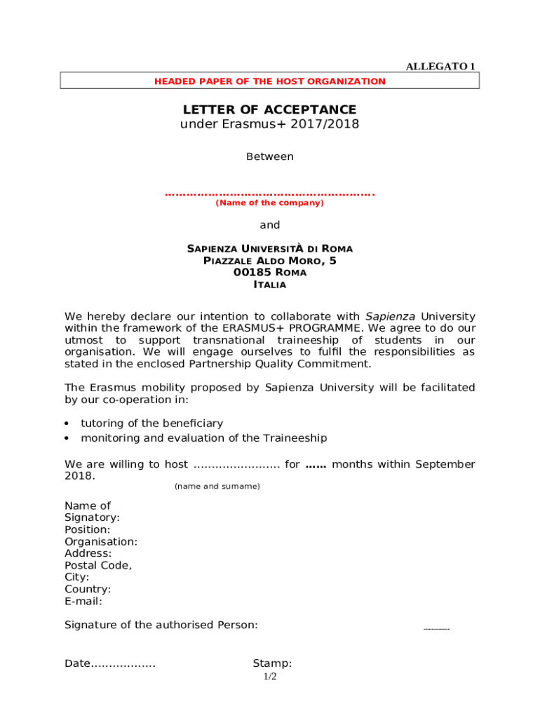 Erasmus code I ROMA01 Website Doc Template | pdfFiller