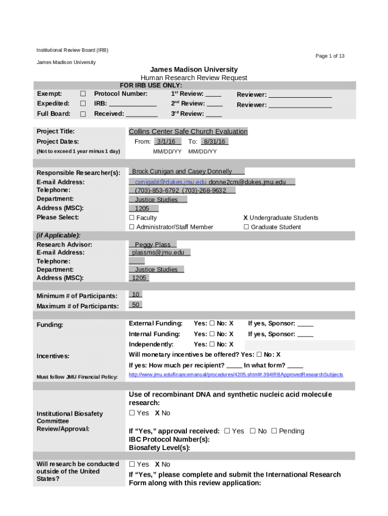 IRB Mission Statement Doc Template | pdfFiller