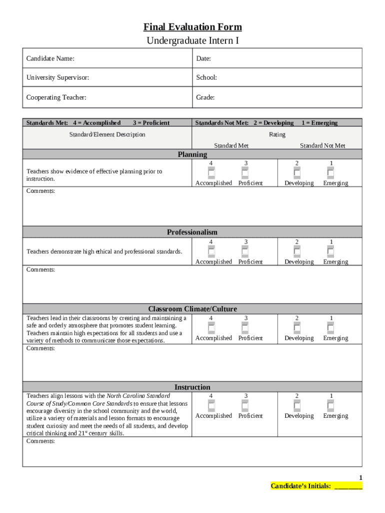 8 B CORE Observation Record Candidate/Intern ... Doc Template | pdfFiller