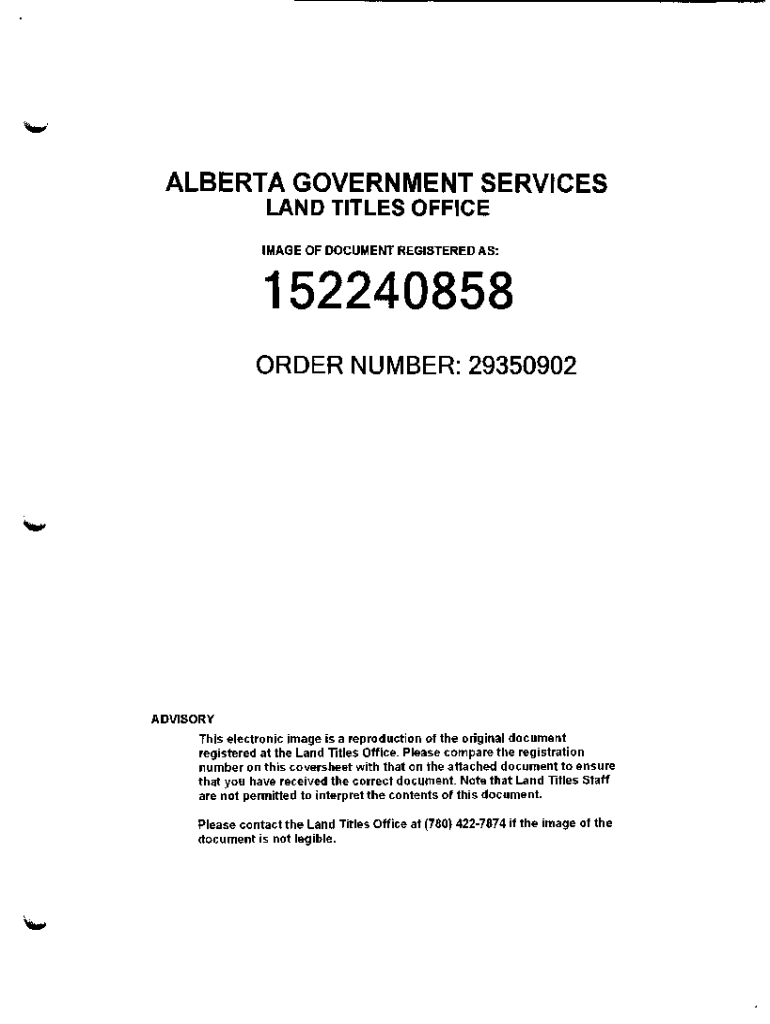 Fillable Online Alberta Land Title Services Fax Email Print - pdfFiller
