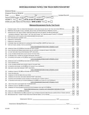 Fillable Online Tow-Truck-Inspection-Report.pdf Fax Email Print - pdfFiller