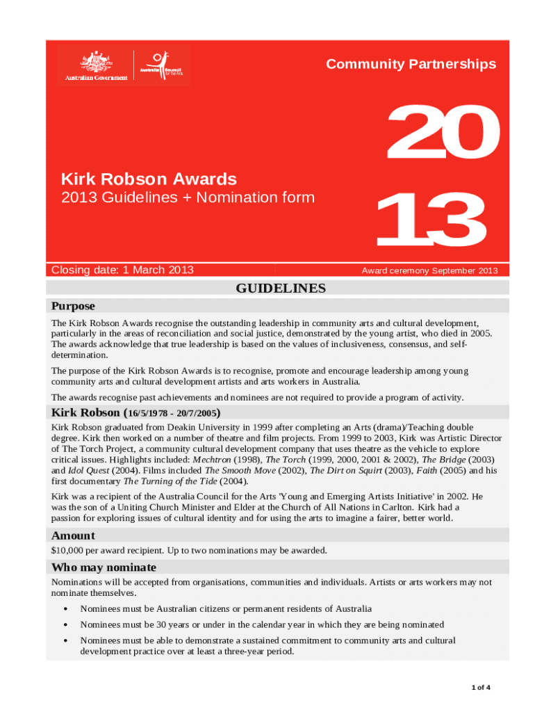 Annual Leadership Awards Doc Template | pdfFiller