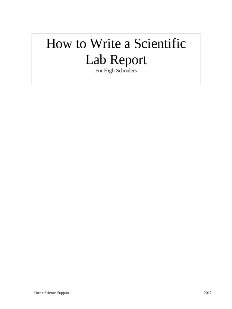 Writing a scientific lab report is a skill that seems daunting to many ...