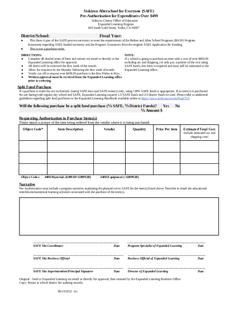 SAFE Pre-Authorization Doc Template | pdfFiller