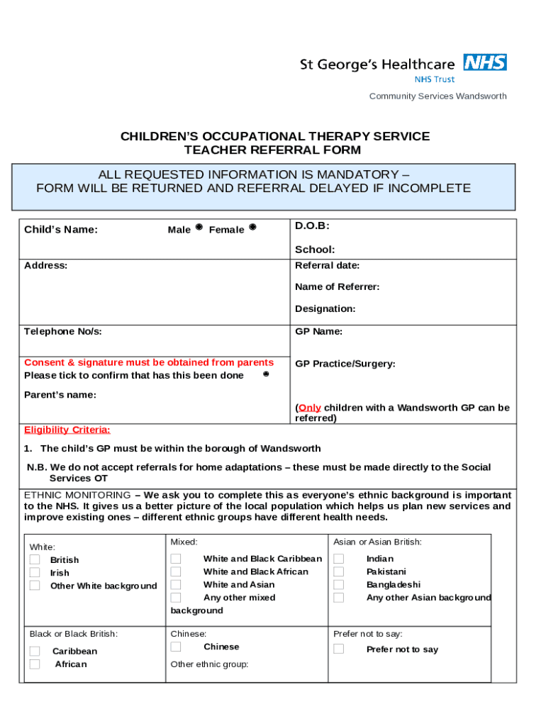 Occupational Therapy referral for Children.doc - O... Doc Template ...