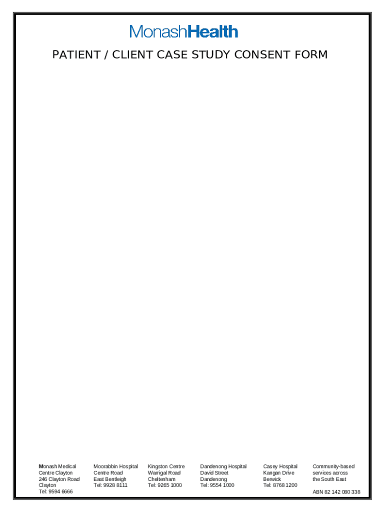 Patient Permission : Case Study Presentation Doc Template | pdfFiller
