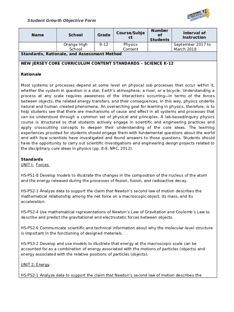 How Teachers Develop Student Growth Objectives (SGOs) Doc Template ...