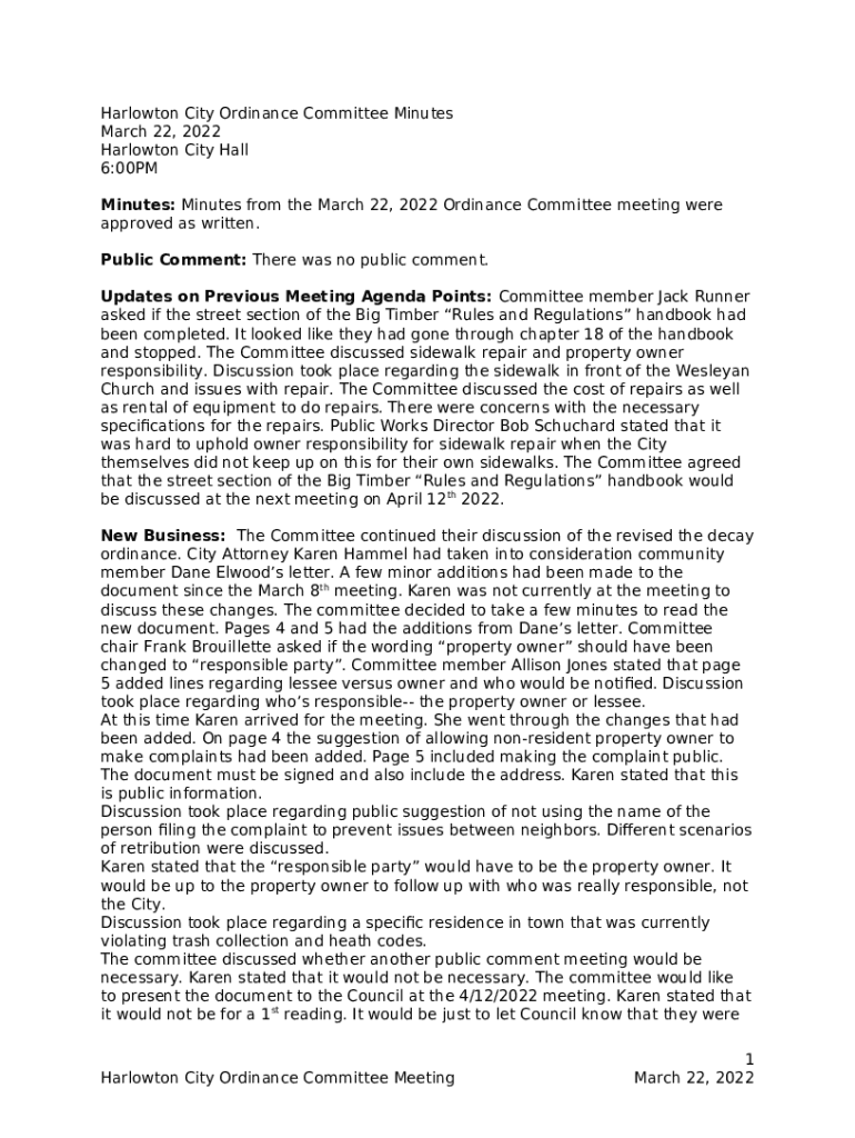 Public Comment: There was no public comment Doc Template | pdfFiller