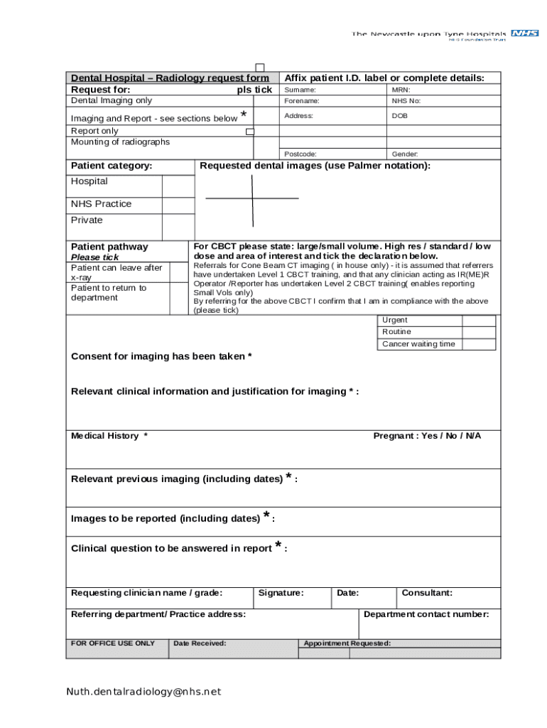 Dental x ray release pdf: Fill out & sign online Doc Template | pdfFiller