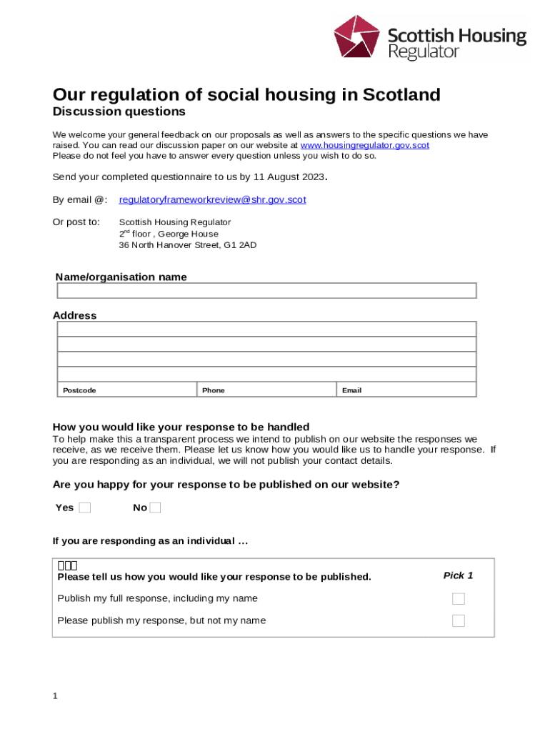Review of social housing regulation call for evidence Doc Template ...