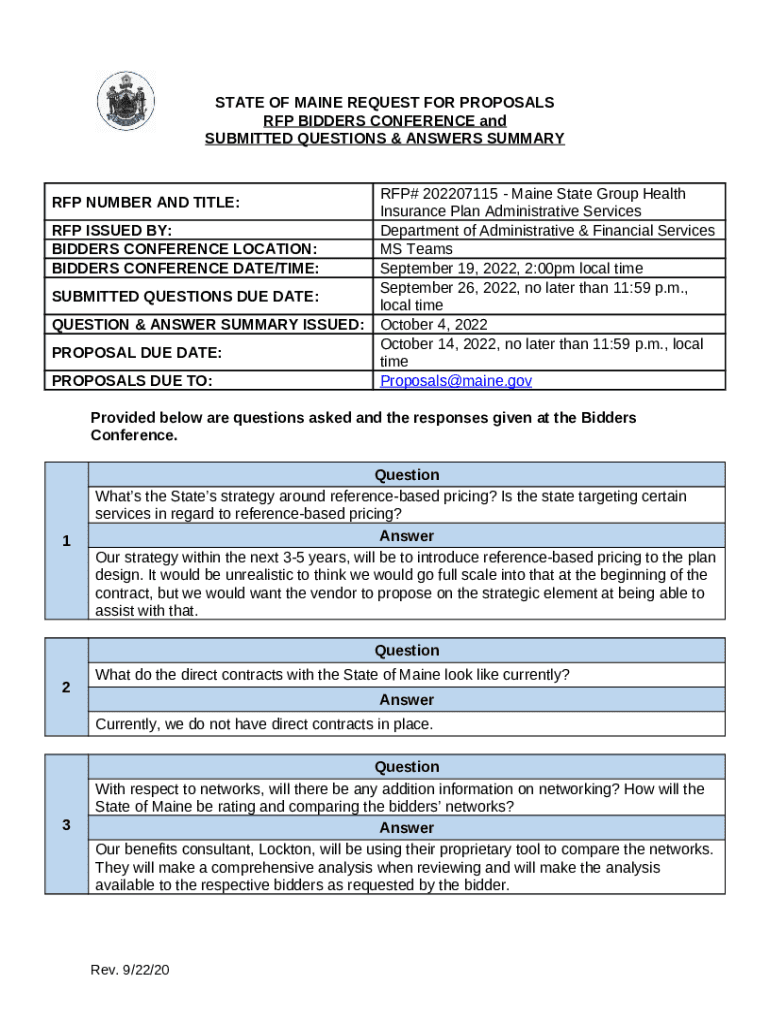 SUBMITTED QUESTIONS & ANSWERS SUMMARY Doc Template | pdfFiller