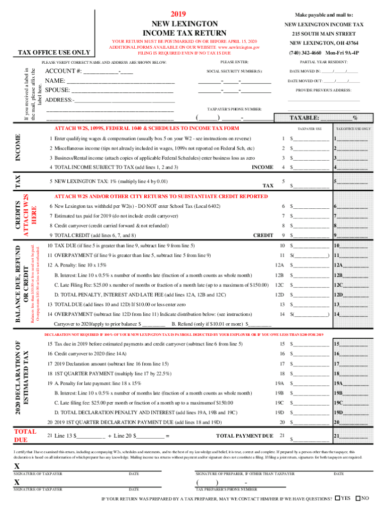 Fillable Online Tax Returns - Tax Forms Fax Email Print - pdfFiller