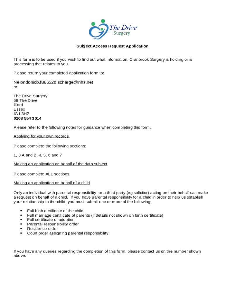 Access to Medical Records Doc Template | pdfFiller