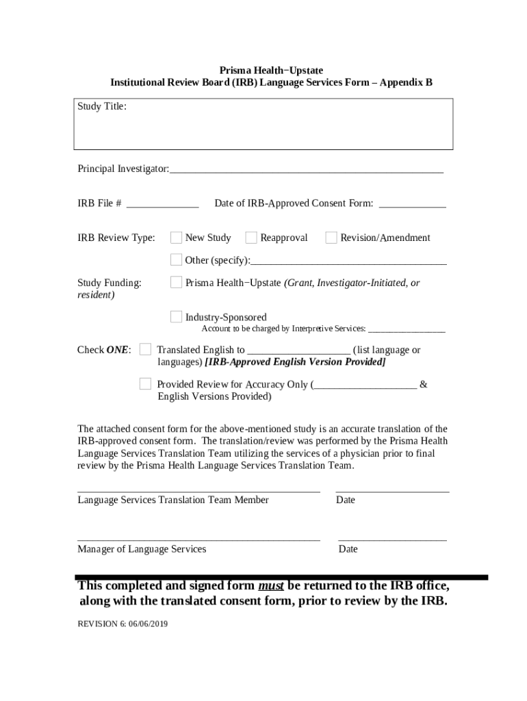 PH IRB Template for Ined Consent Doc Template | pdfFiller