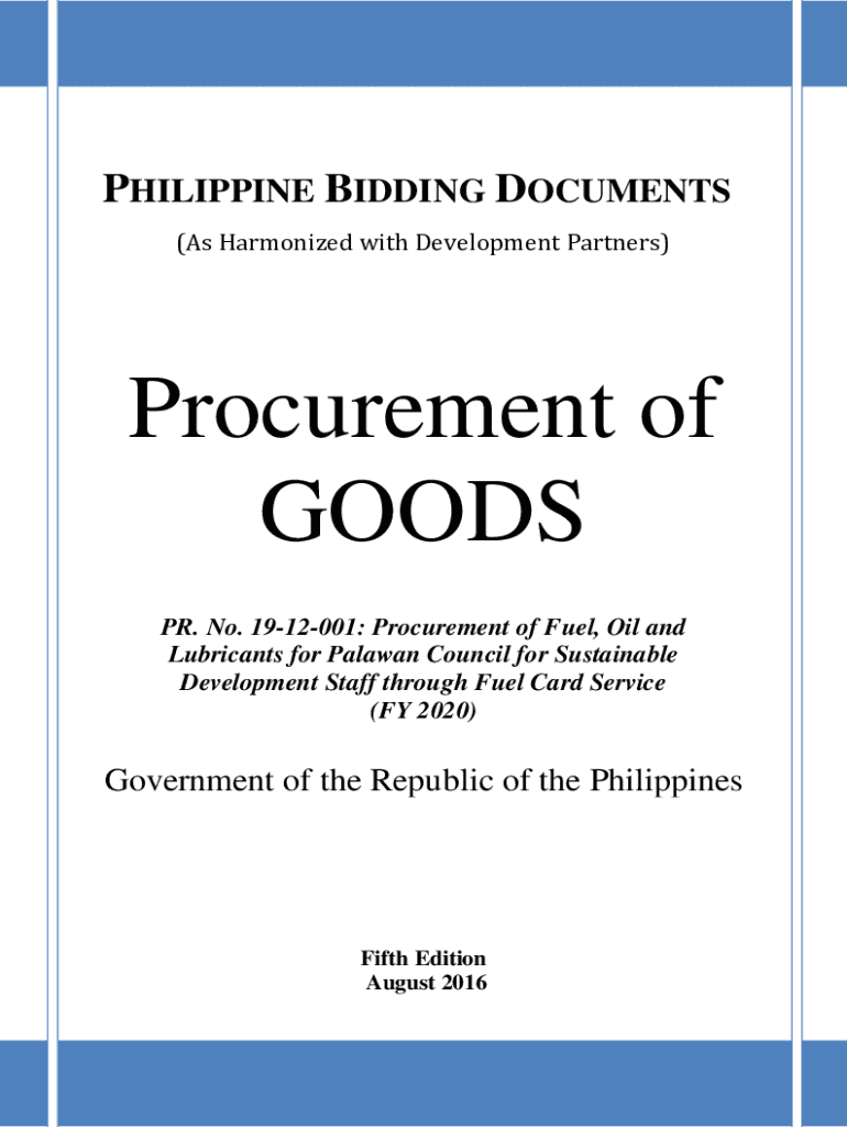 Fillable Online pcsd gov early procurement activity for the supply and ...