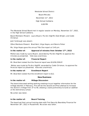 Westside School District Doc Template | pdfFiller